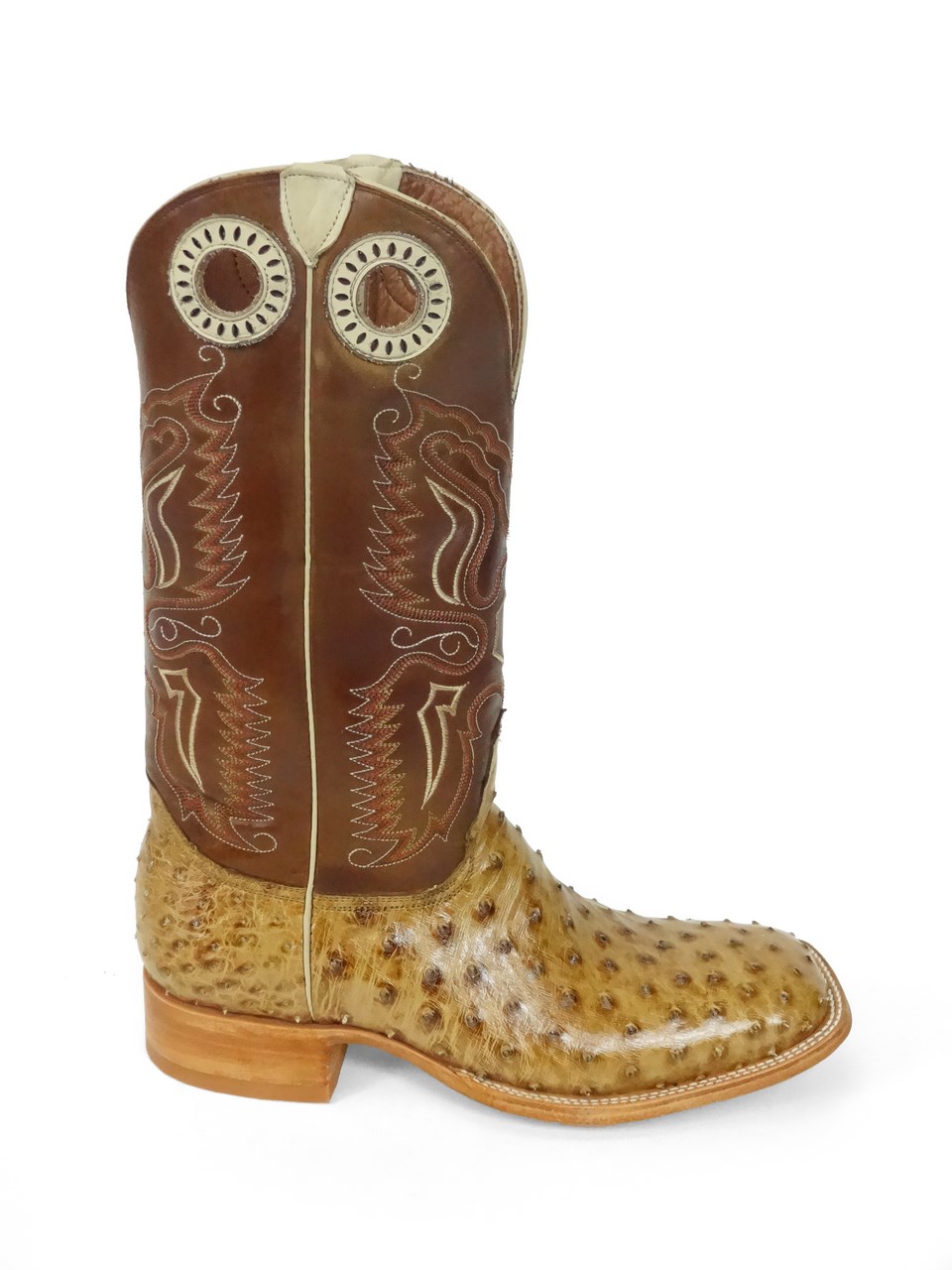 Men Boots Ostrich Umber Bruciato – Cordero Boots